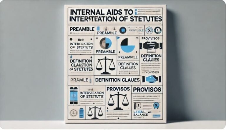 Internal Aids to Interpretation of Statutes – A Detailed Analysis.
